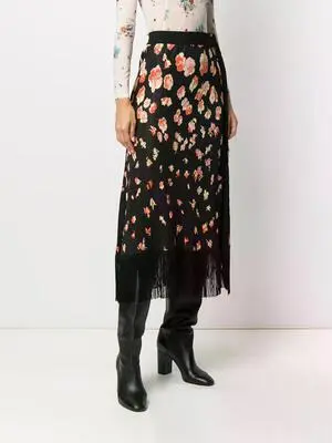 Rabanne Floral Fringed Skirt