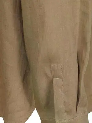 Max Mara Embroidered Logo Long-sleeve Shirt - Neutrals