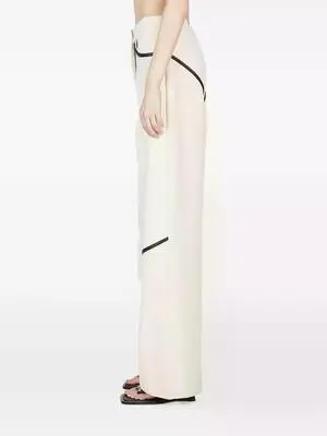 Paris Georgia Contrast-trim Straight Trousers