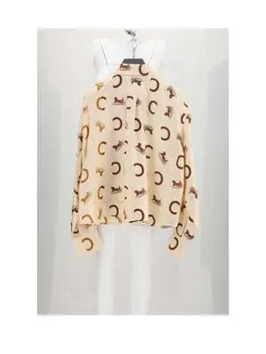 Celine Cropped Printed Shirt