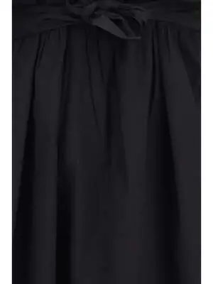 GANNI Midi Dress With Bows And Puff Shoulders