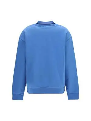 Miu Miu Crewneck Sweatshirt With Embroidered Logo And Collared Neckline