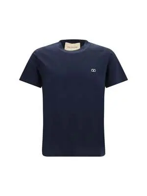 Valentino Garavani Cotton Vlogo T-shirt - Blue