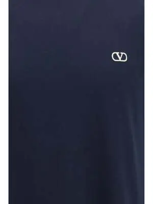 Valentino Garavani Cotton Vlogo T-shirt - Blue