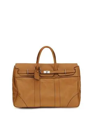 Brunello Cucinelli Leather Travel Bag - Brown