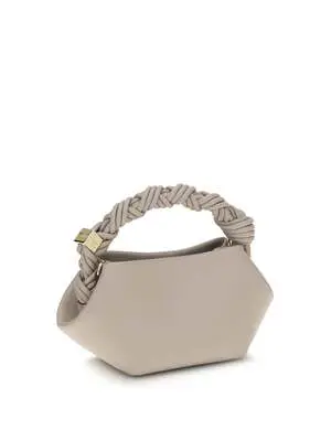 GANNI Bou Mini Handbag With Knotted Top Handle - Gray