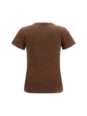 GANNI Cotton T-shirt With Banana Print