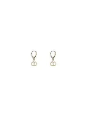 Valentino Garavani Ovalette Earrings In Metal And Swarovski® Crystals - Gold
