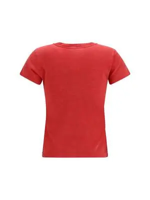 GANNI Have A Nice Day! Please Recycle" Cherry Graphic T-shirt - Red