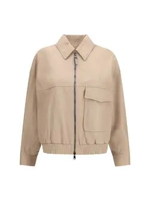 Brunello Cucinelli Leather Zip-up Jacket