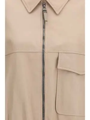 Brunello Cucinelli Leather Zip-up Jacket