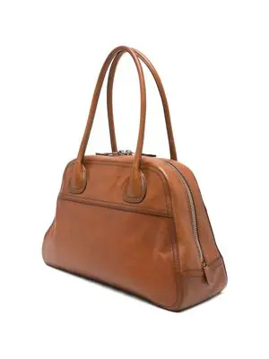 Miu Miu Leather Handbag With Embossed Logo And Silver-tone Hardware - Multicolor