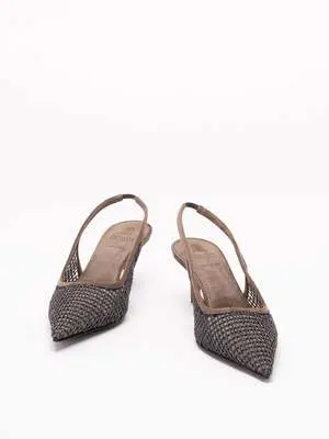 Brunello Cucinelli High Heel Slingback Pumps