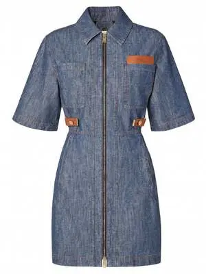 Fendi Chambray Denim Dress - Multicolor
