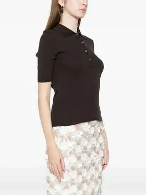 P.a.r.o.s.h Ribbed Polo Shirt With Collared Neckline