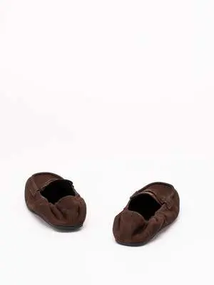 Miu Miu Ruched Suede Loafers - Multicolor