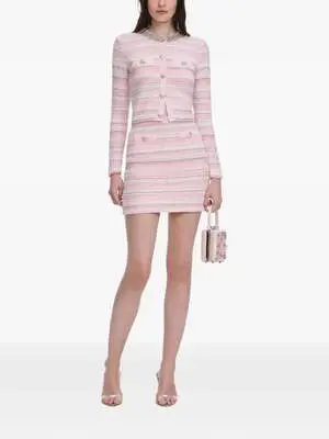 SELF-PORTRAIT Textured Knit Mini Skirt