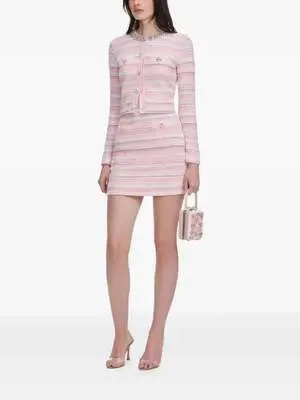 SELF-PORTRAIT Textured Knit Mini Skirt