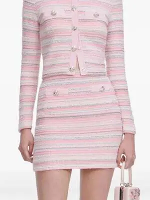 SELF-PORTRAIT Textured Knit Mini Skirt
