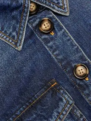 SELF-PORTRAIT Long Sleeve Denim Jumpsuit