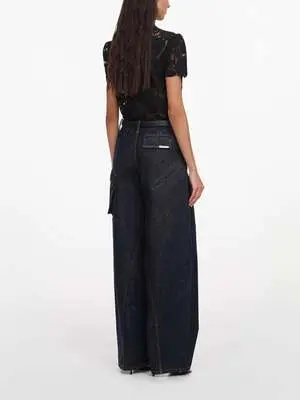 SELF-PORTRAIT Lace Tie Neck Top