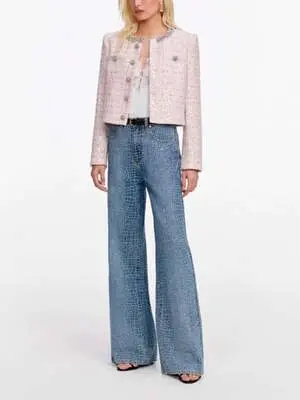 SELF-PORTRAIT Sequin Embellished Boucle Jacket