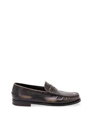 Prada Antiqued Leather Loafers - Multicolor