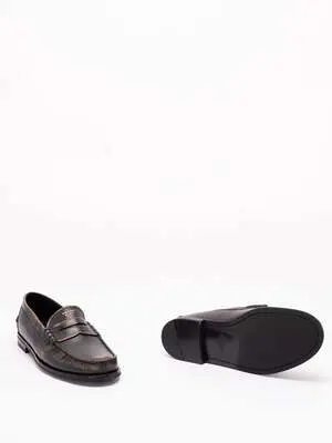 Prada Antiqued Leather Loafers - Multicolor