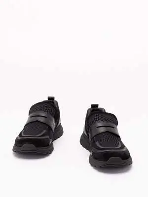 Prada Mesh And Leather Sneakers