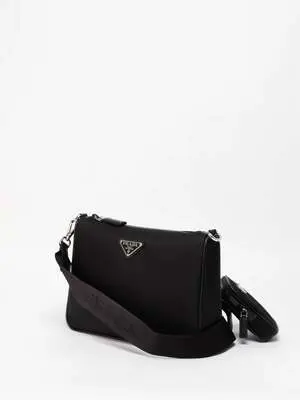 Prada Re-nylon And Saffiano Leather Shoulder Bag