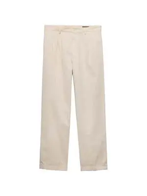 Prada Cotton Pleated Trousers - Multicolor