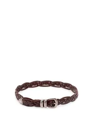 Brunello Cucinelli Brunello Cucinelli Braided Leather Belt With Detailed Buckle Multicolor