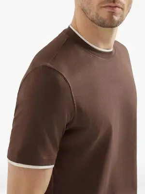 Brunello Cucinelli T-shirt With Faux-layering - Multicolor