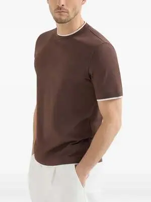 Brunello Cucinelli T-shirt With Faux-layering - Multicolor