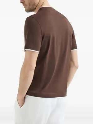 Brunello Cucinelli T-shirt With Faux-layering - Multicolor