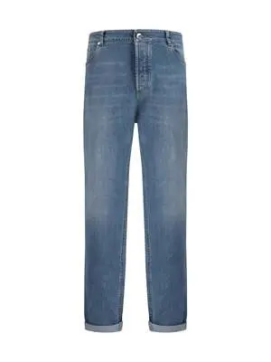 Brunello Cucinelli Straight Leg Jeans - Blue