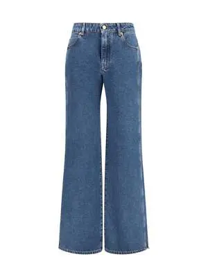 Balmain Straight Wide-leg Jeans In Dark Wash Denim - Blue