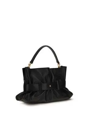 Balmain Medium Anthem Handbag With Buckle Detail - Black