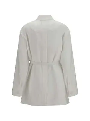 Fendi Belted Linen And Cotton Jacket