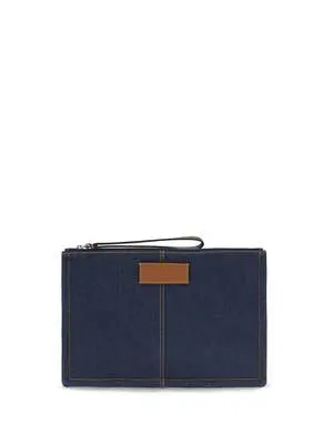 Fendi Medium Denim Pouch - Blue