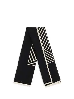 TOTEME Monogram Silk Scarf - Black