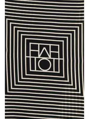 TOTEME Monogram Silk Scarf - Black