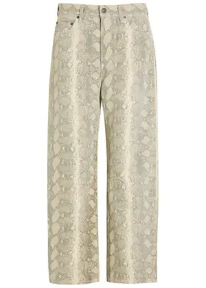 Citizens Of Humanity Miro Python-print Barrel-leg Jeans