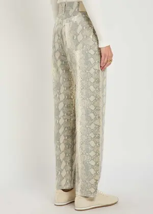 Citizens Of Humanity Miro Python-print Barrel-leg Jeans