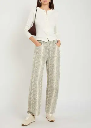 Citizens Of Humanity Miro Python-print Barrel-leg Jeans