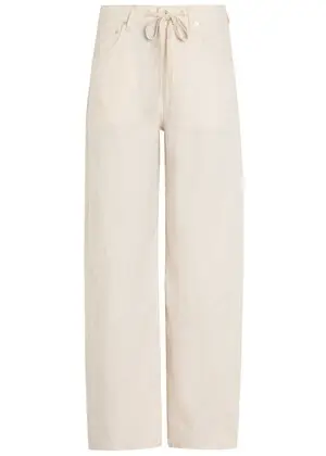 Citizens Of Humanity Brynn Drawstring Linen Trousers - Beige