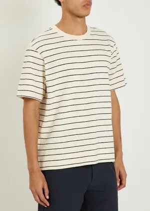 Nn07 Pedro Striped-knit Cotton T-shirt