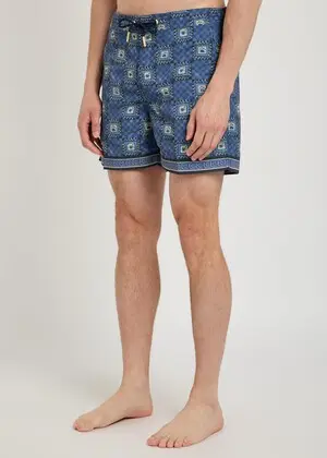 CHE Ché Printed Shell Swim Shorts - Blue