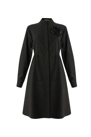 EXQUISE High Neck Long Sleeve Dress