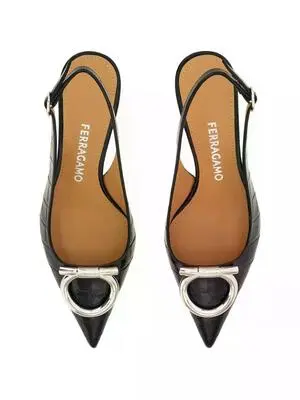 FERRAGAMO Maxi Gancini Slingbacks